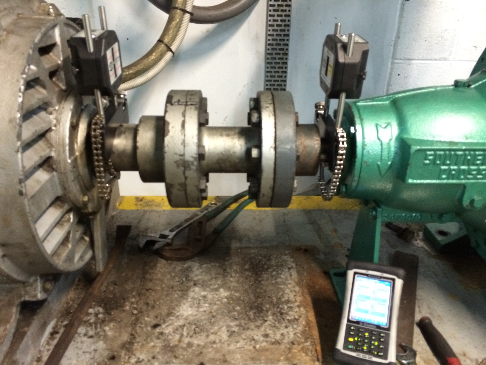 Cold water pump replacement, motor overhaul and laser alignment. – BHME